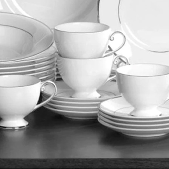Mikasa | Dining | Mikasa Cameo Platinum Tea Cups And Saucers | Poshmark